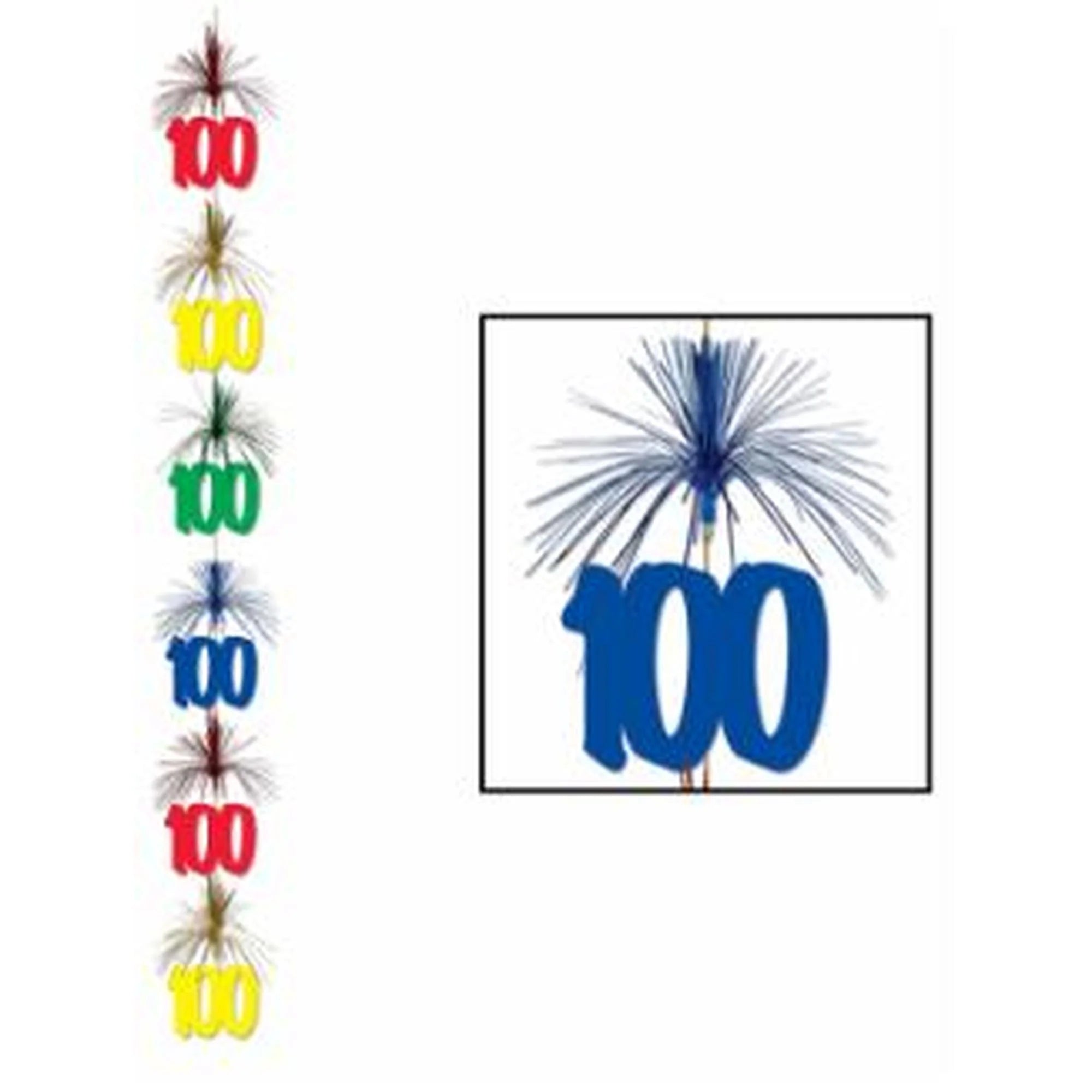100th Firework Stringer Hanging Decoration – Party Shop