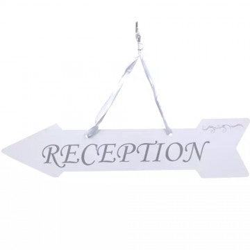 Reception Arrow Hanging Wedding Sign – Party Shop