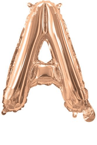 Rose Gold Letter A Foil Mini Balloon – Party Shop